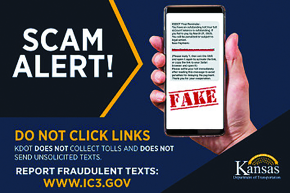 KDOT warns of smishing scam